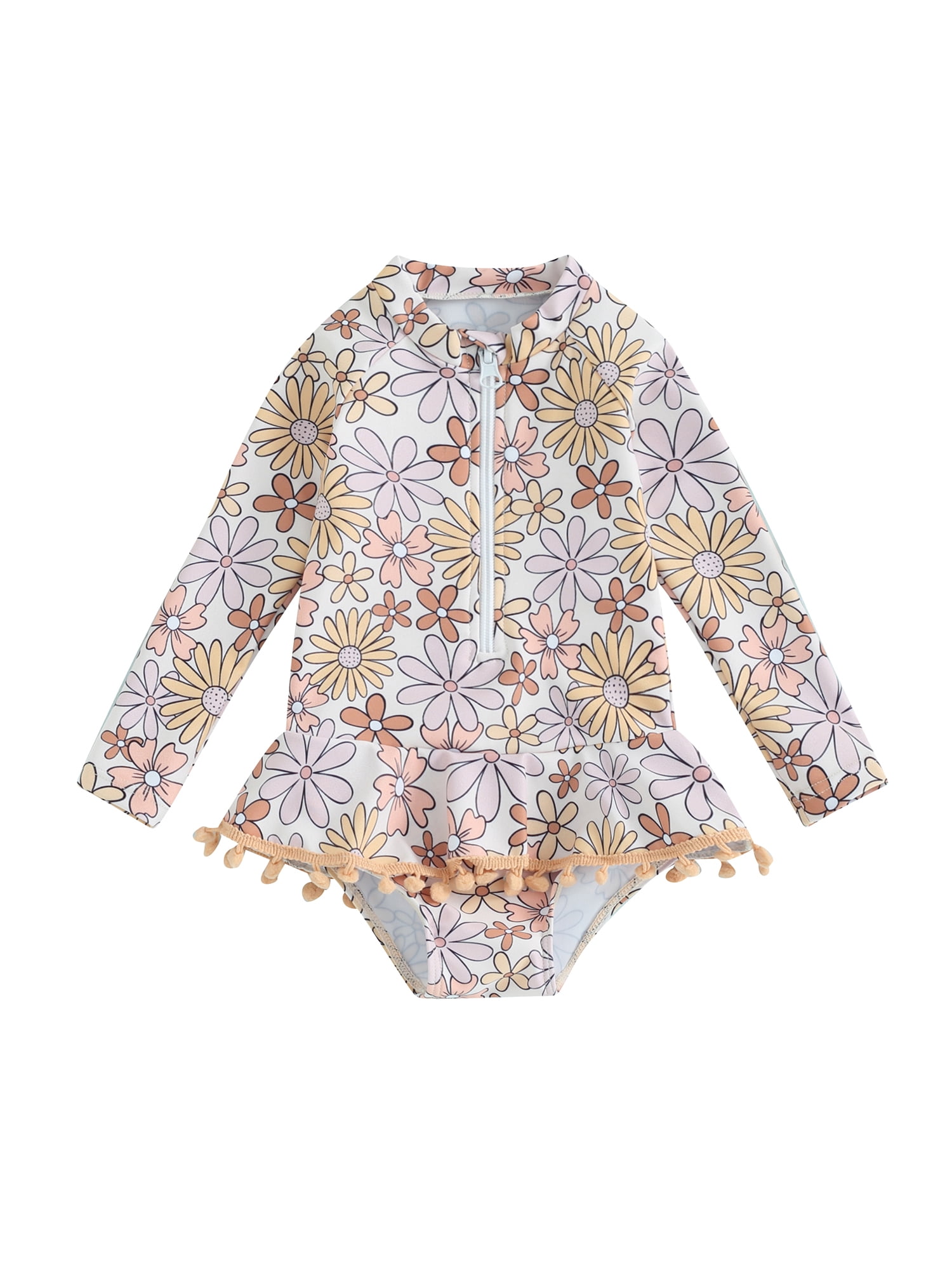 Jxzom Toddler Baby Girl Rash Guard Swimsuit Rompers 1T 2T 3T 4T 5T 6T ...