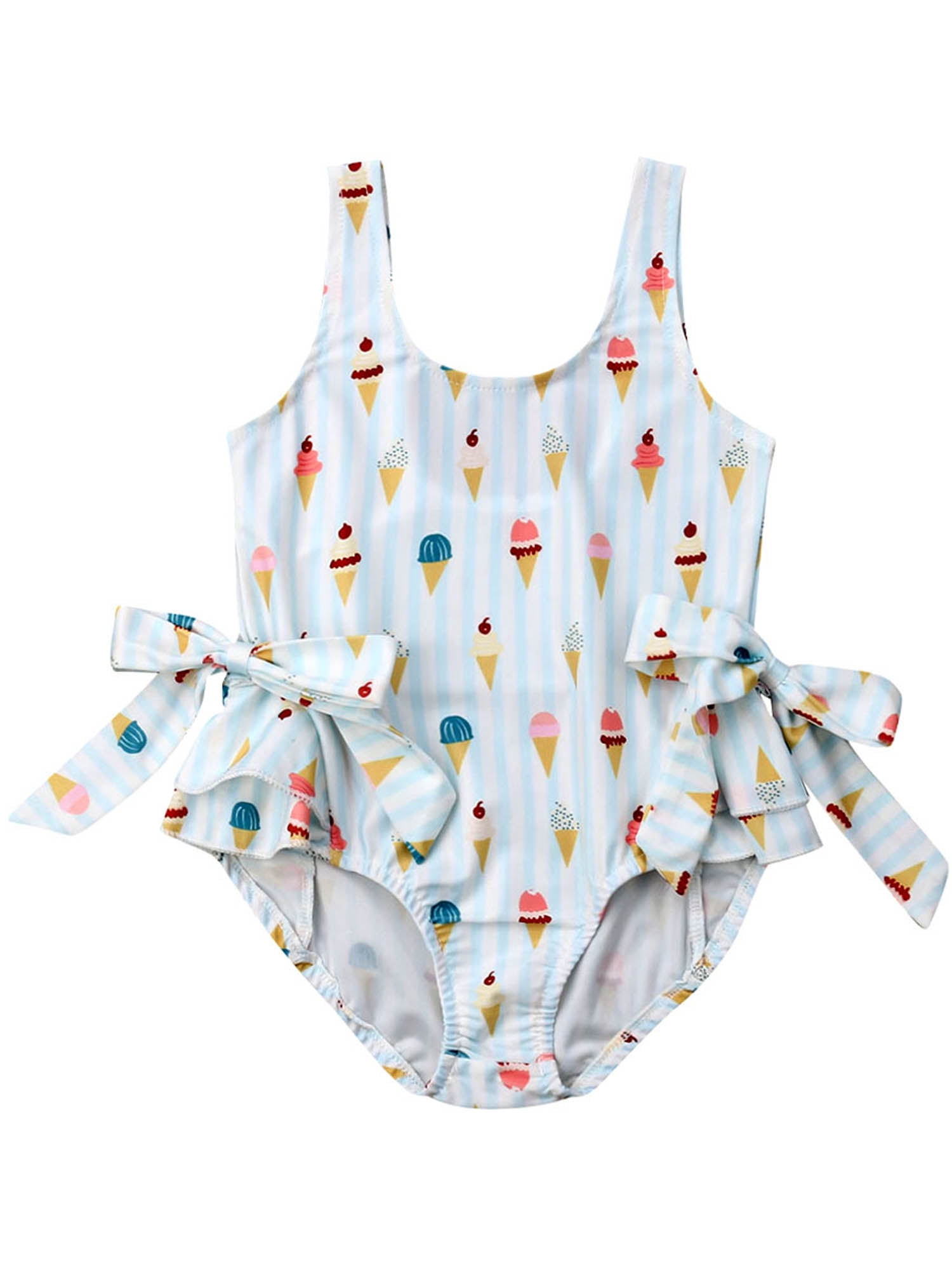 Jxzom Toddler Kid Baby Girl Swimwear Ice Cream Bow Bikini Swimsuit ...