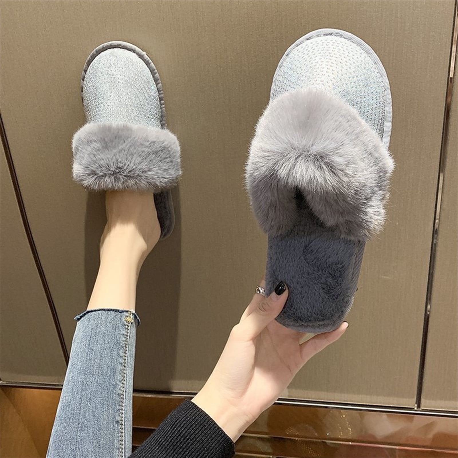 Jyeity Bootie Slippers For Women Comfy Women Slippers 6-7 Size Flat Toe ...