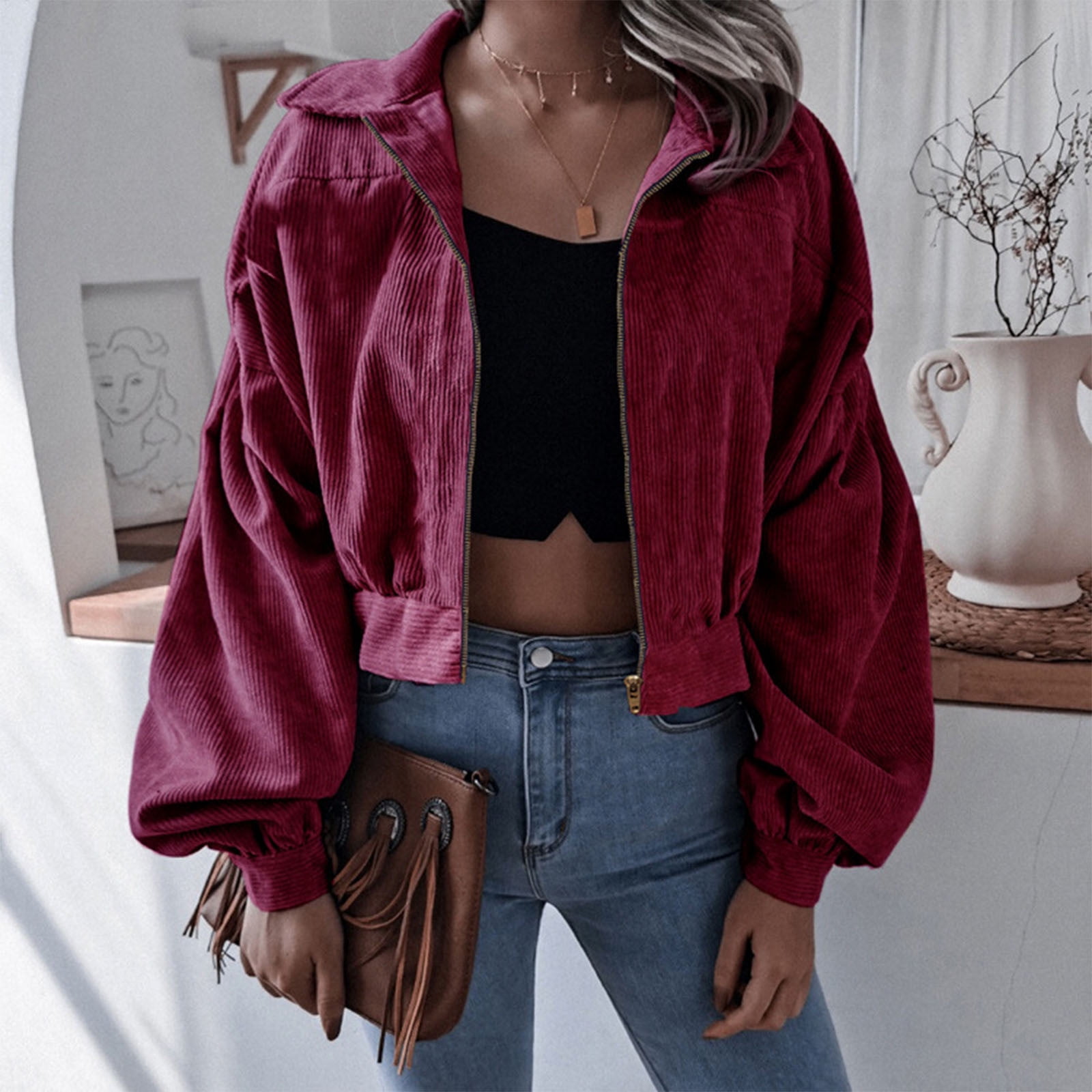 Jyeity Hot Fall Cool Price Winter Solid Color Long Sleeve Zipper Coat ...