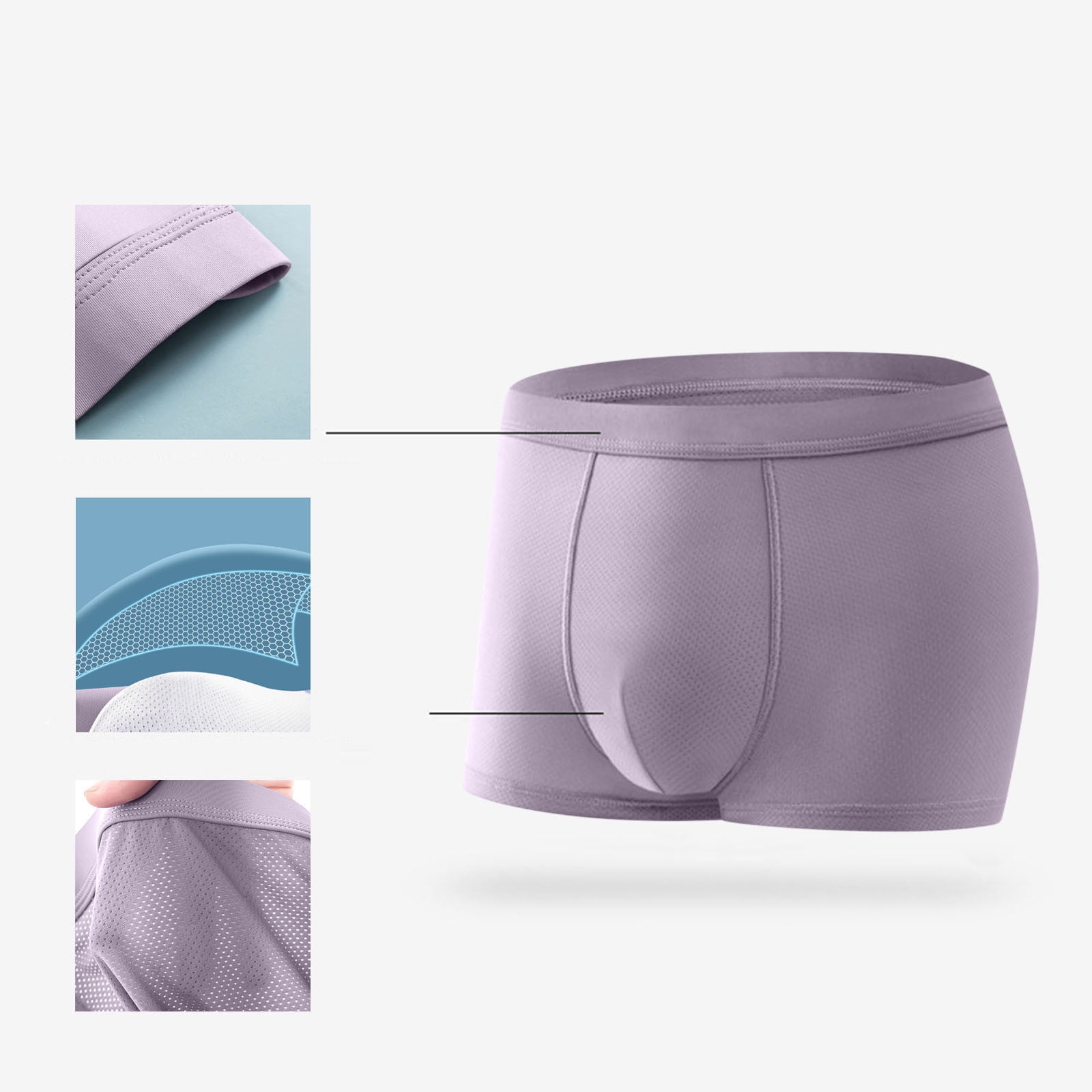 Jyeity Mens Boxer Briefs,Boxer Briefs for Men Pack,Boxers,Antibacterial,Breathable,Solid,Elastic ...