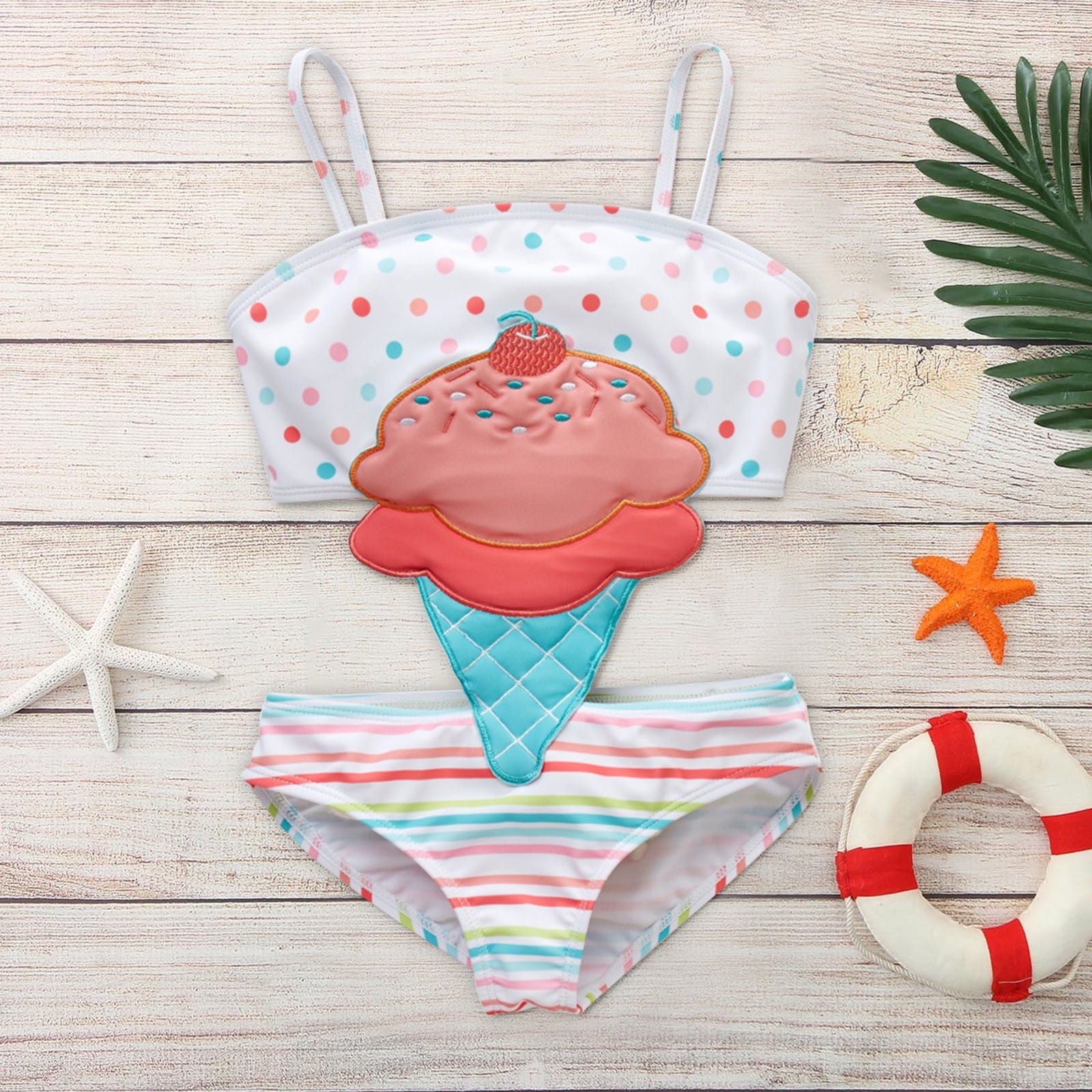 Jyeity Teen Swimsuits V-Neck Kid Swimsuits 2 Piece Girl Sleeveless ...