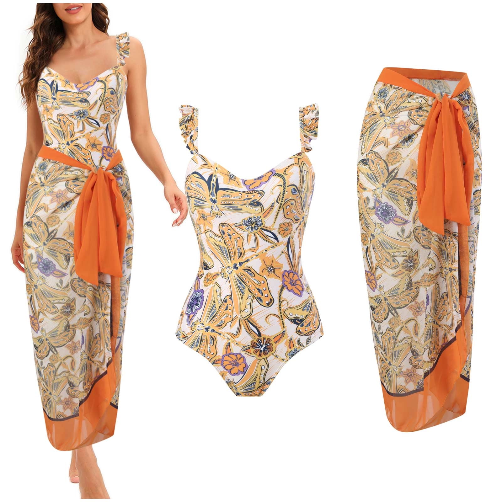 Jyeity Women'S Tankini Swimsuits Deep V-Neck Swimwear Men Sleeveless ...