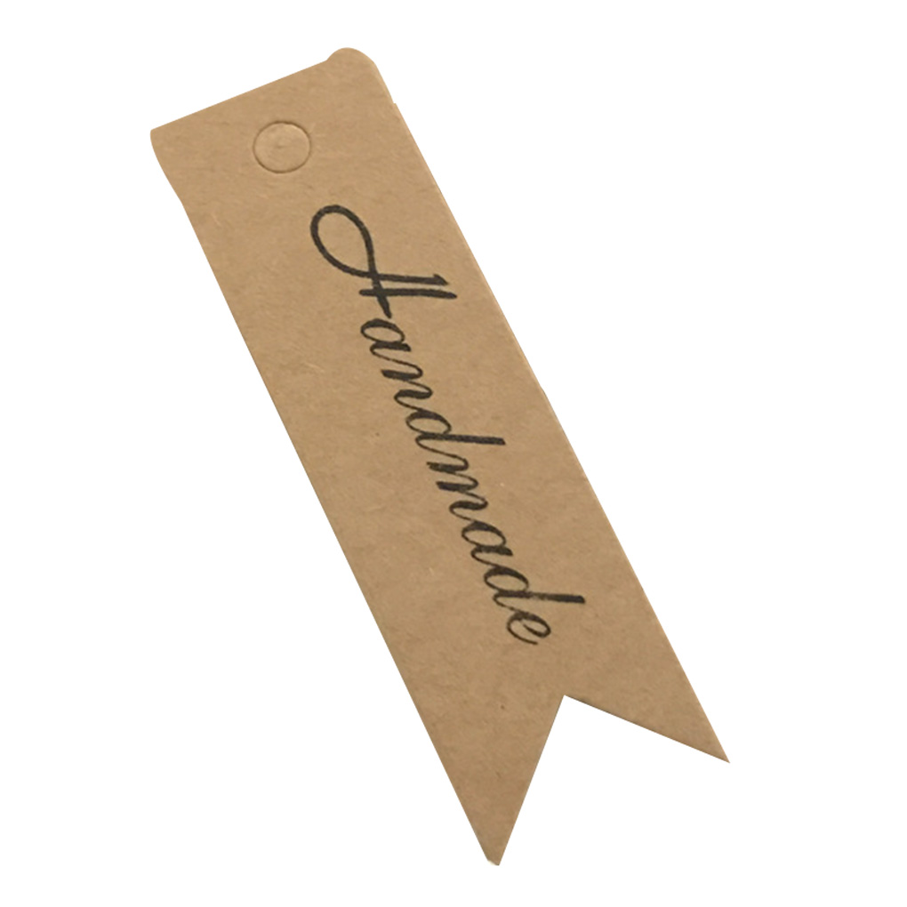 Jygee 100pcs Thank You Handmade Pattern Tags Blank Paper Label Card ...