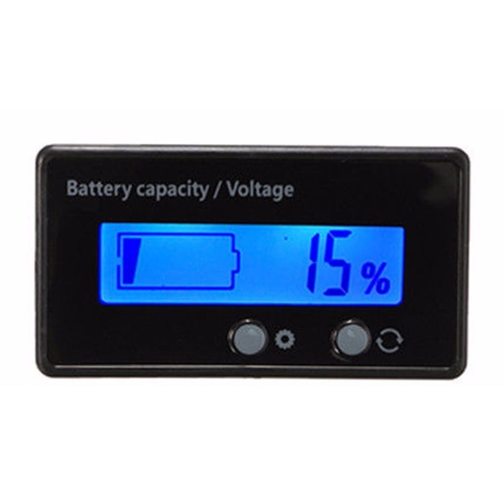 Jygee 12V-48V Lithium LCD Voltmeter Meter Battery Capacity Indicator ...