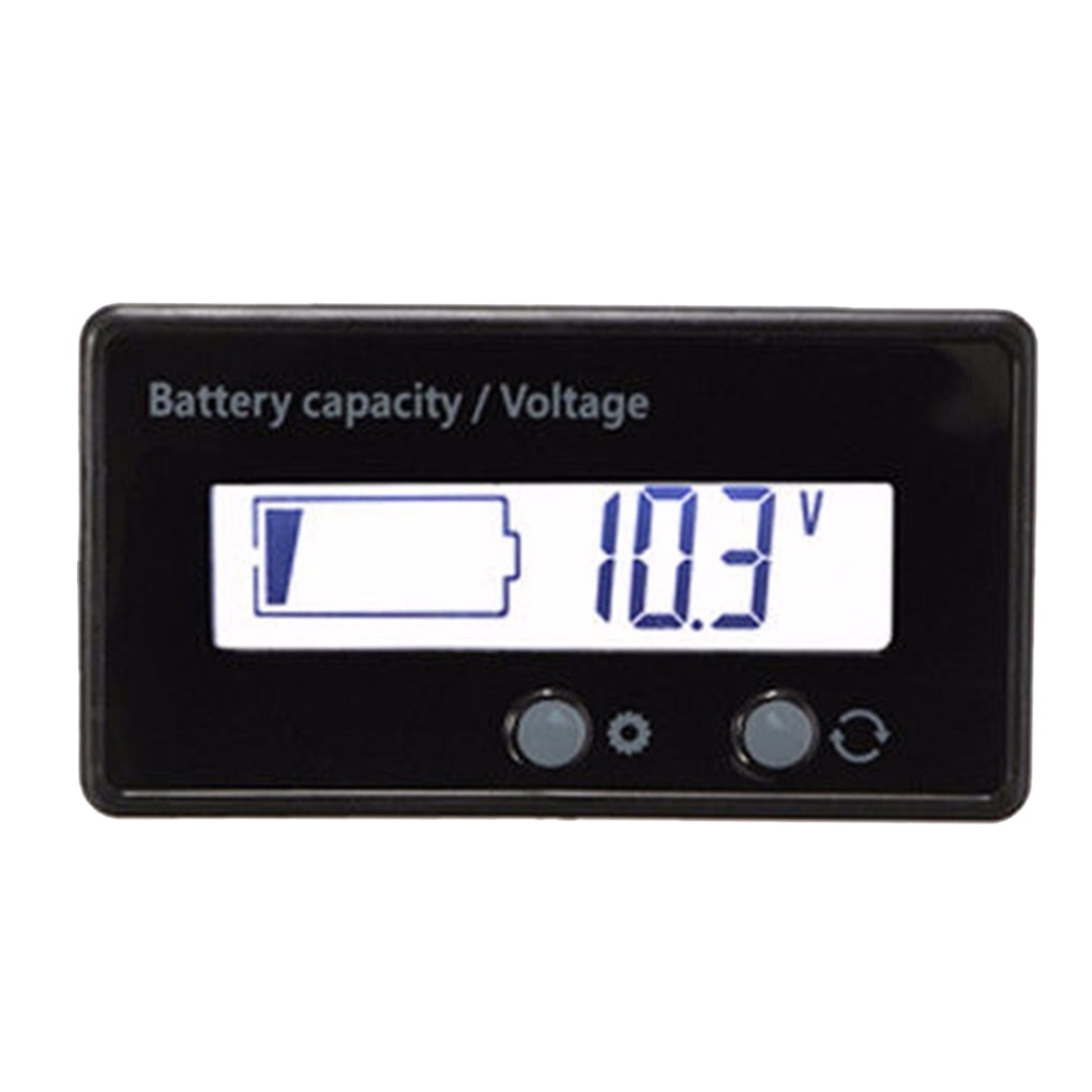 Jygee 12V-48V Lithium LCD Voltmeter Meter Battery Capacity Indicator ...