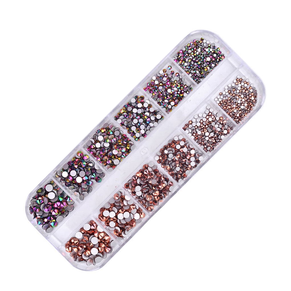 Jygee 1Box 12 Sheets Colorful Crystals Art Bling Shiny Rhinestones ...