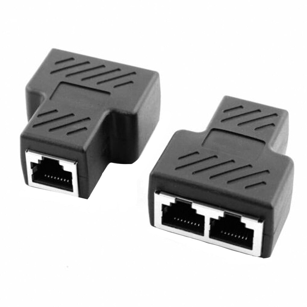 Jygee 2pcs Internet Cable Splitter Ethernet RJ45 Cable Dual Port ...