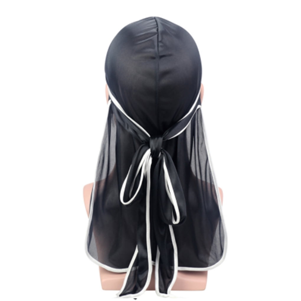 Jygee Silky Cap Bonnet Headwraps with Long Tail Fashion Elasticity ...