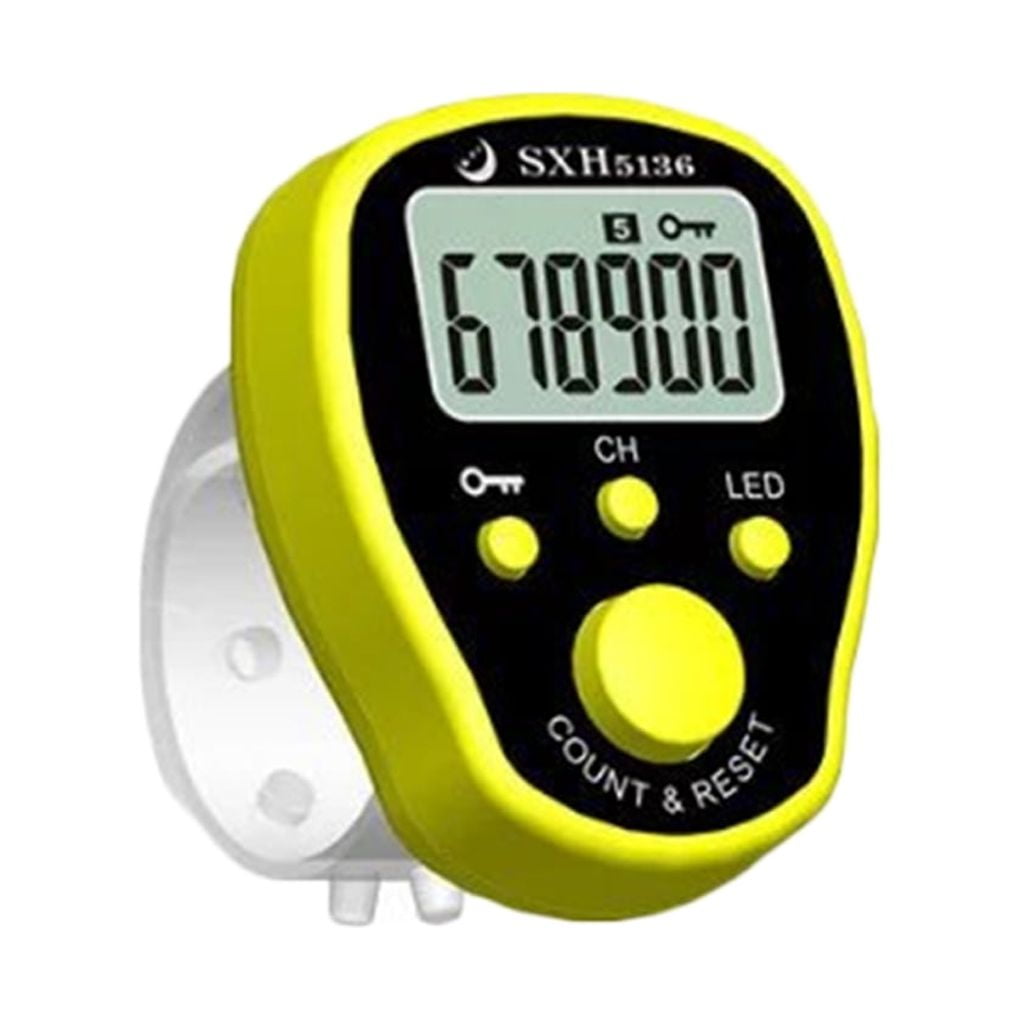 Jygee Stitch Marker Row Fingertip with LED Light LCD Electronic Digital ...