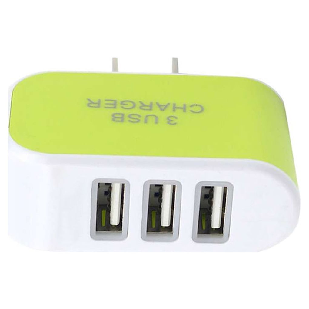 Jygee Universal 3 USB Multi-Port US Plug Wall Adapter Cube Block AC 110 ...