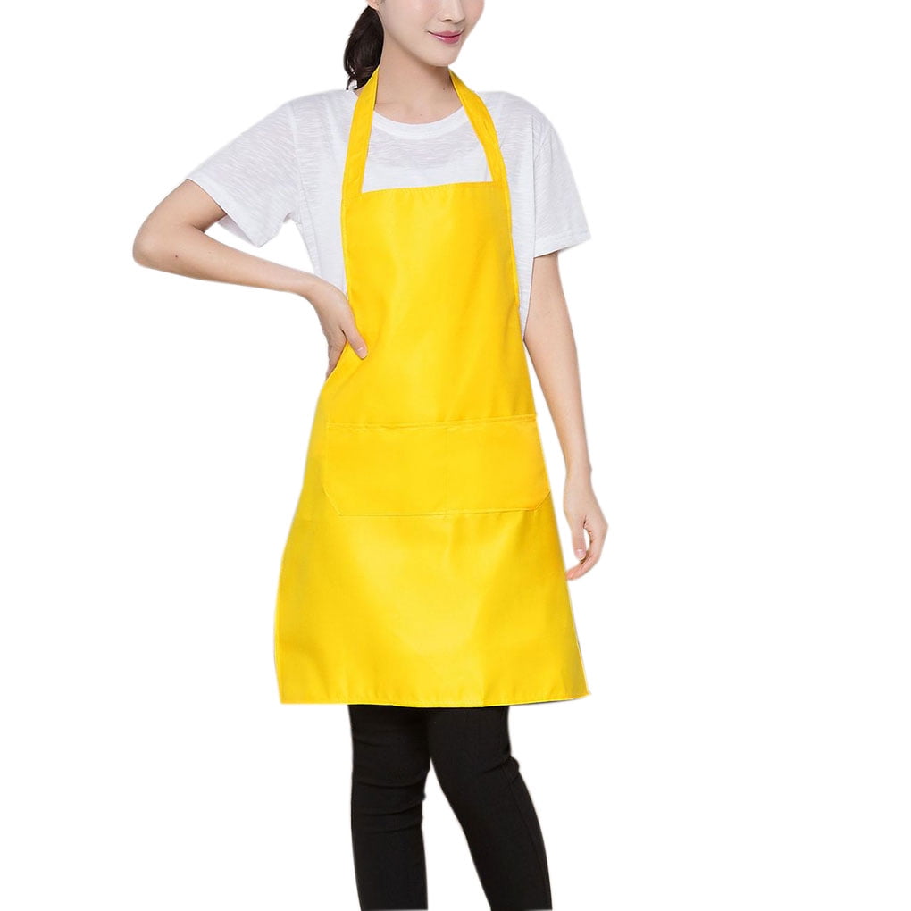 Jygee wps Solid Color Simple Design Halter Neck Apron Polyester Waiter ...