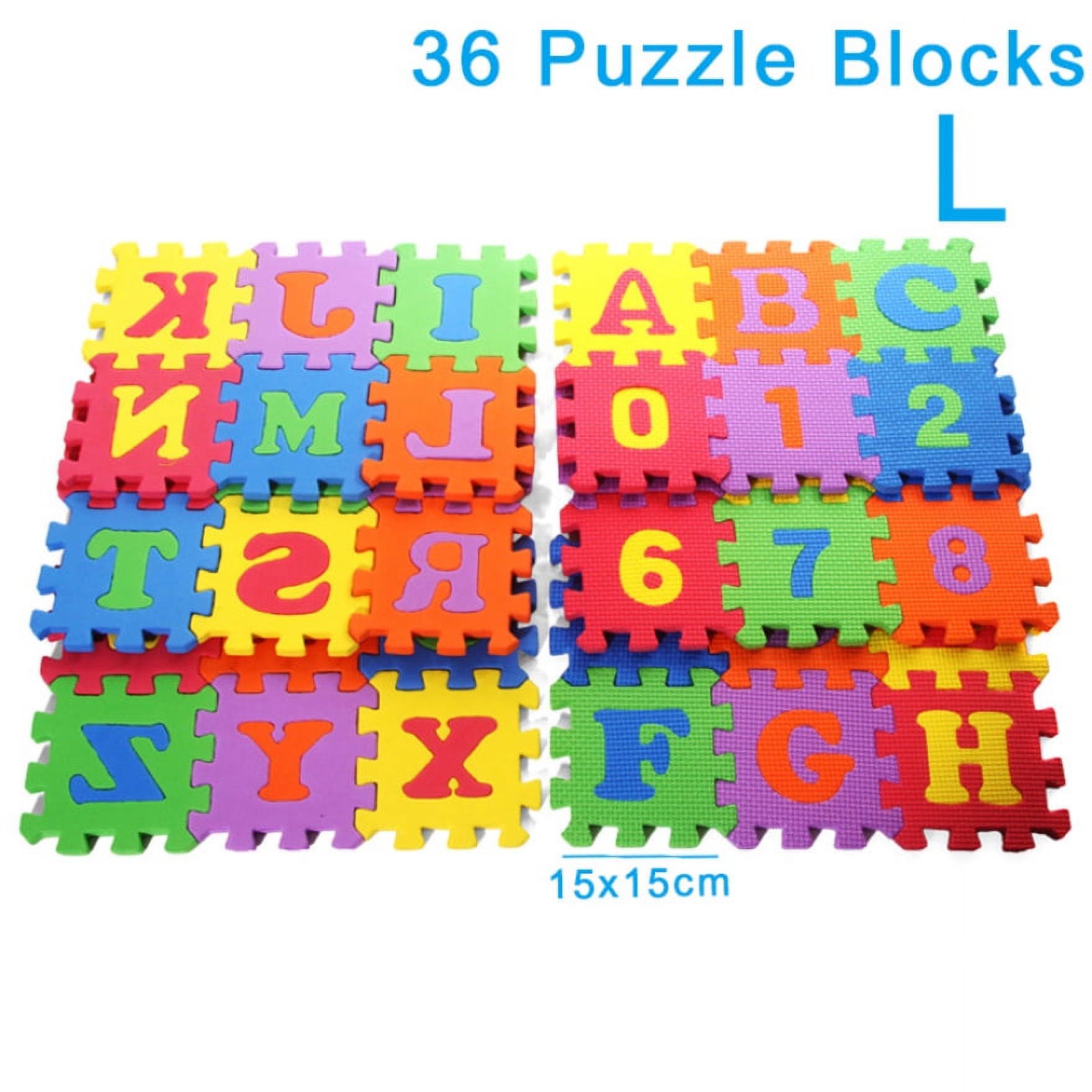 Jzenzero 36 Pcs Baby Alphabet Number Educational Puzzle Foam Mats ...