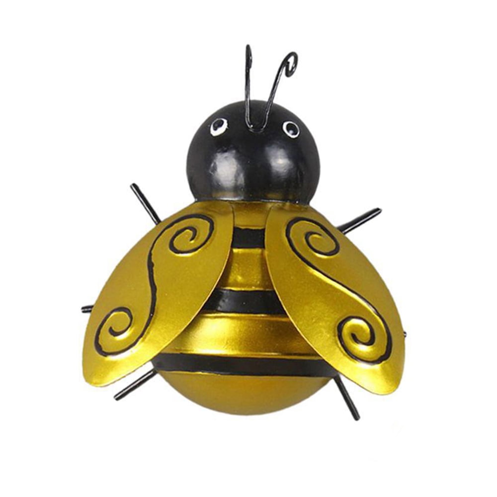 Jzenzero 3d Metal Bee-shaped Decor Metal Home Decor Wall Sculpture ...