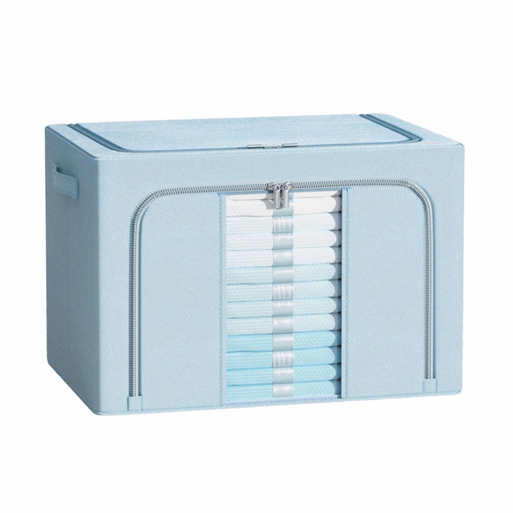 Jzenzero Collapsible Cloth Baskets Storage Box with Clear Window ...