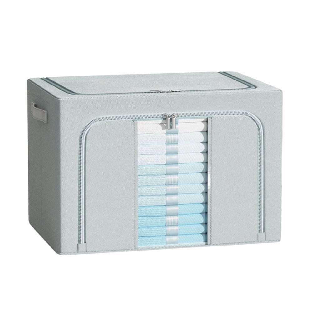 Jzenzero Collapsible Cloth Baskets Storage Box with Clear Window ...