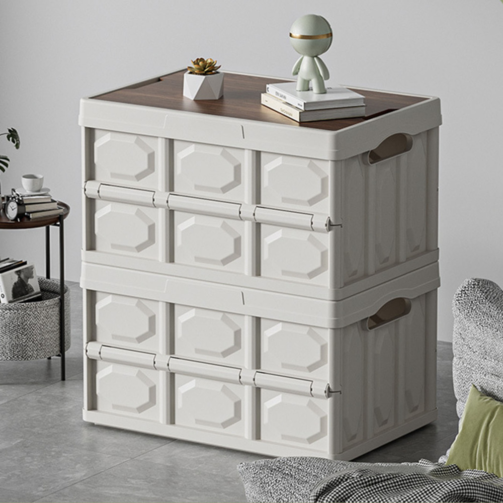 Jzenzero Collapsible Storage Bins with Lid Waterproof Heavy Duty Lidded ...