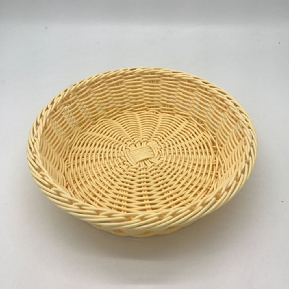 Jzenzero Imitation Rattan Round Shaped Fruit Baskets Large Capacity ...