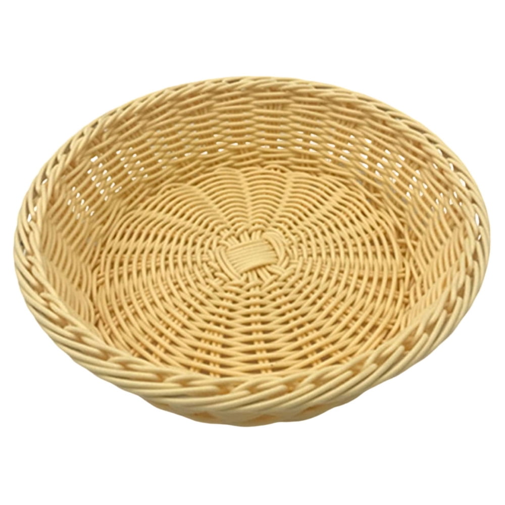Jzenzero Imitation Rattan Round Shaped Fruit Baskets Large Capacity ...