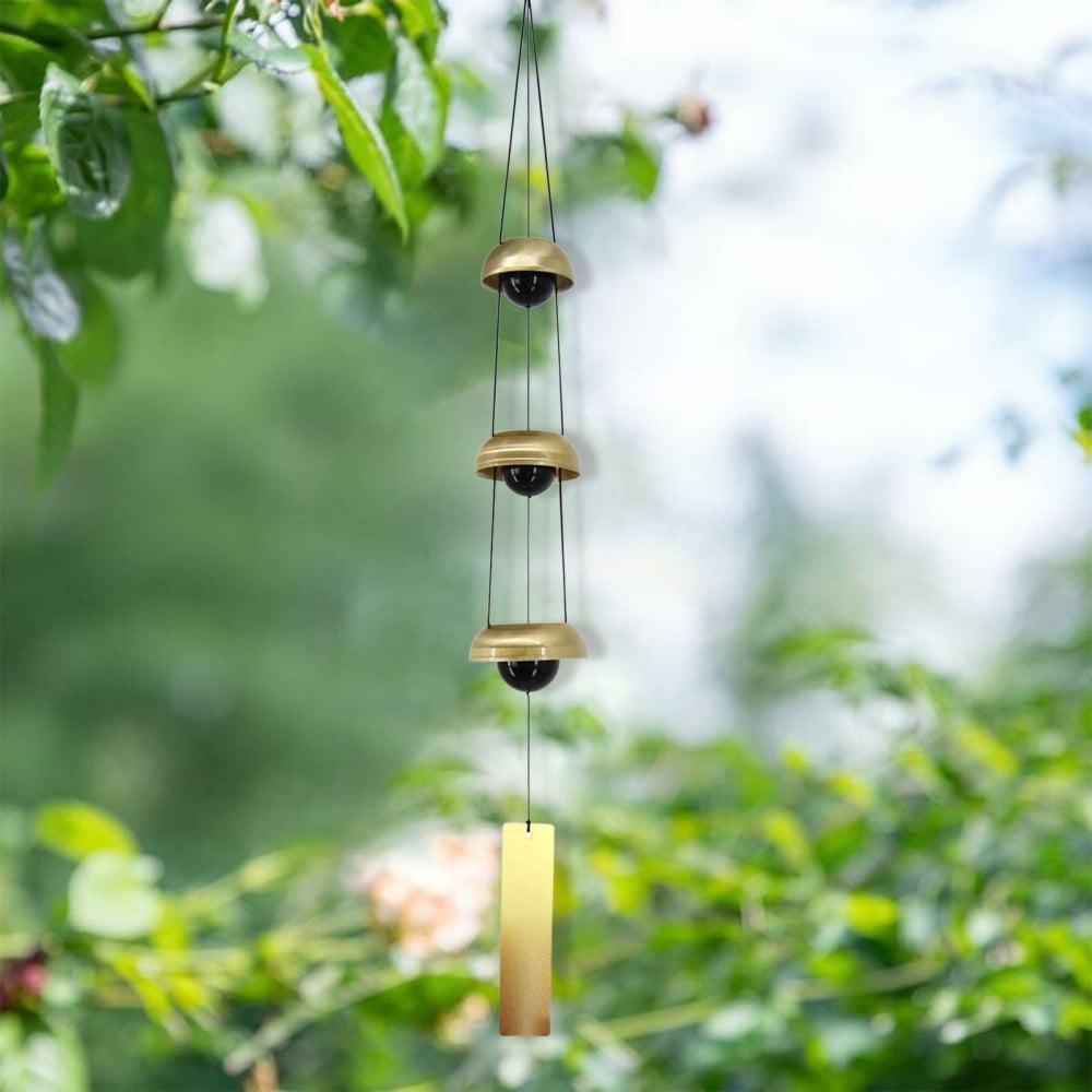 Jzenzero Outdoor Metal Bell Wind Chimes 3 Bells/5 Bells Memorial Wind ...