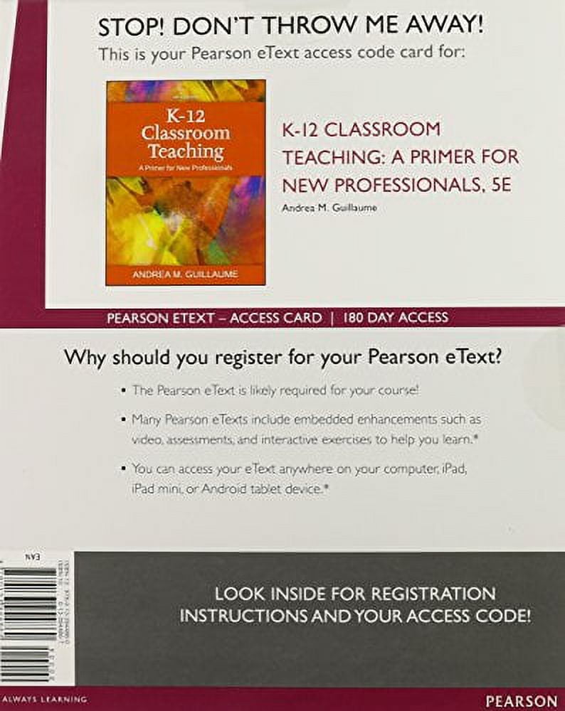 Pre-Owned K-12 Classroom Teaching: A Primer for New Professionals ...