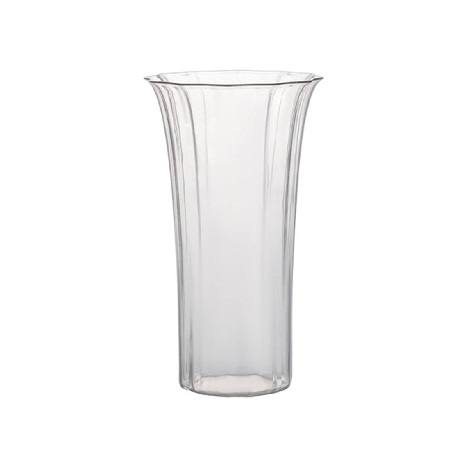 K-132 B Clear Imitation Glazed Plastic Vase Transparent Flower ...