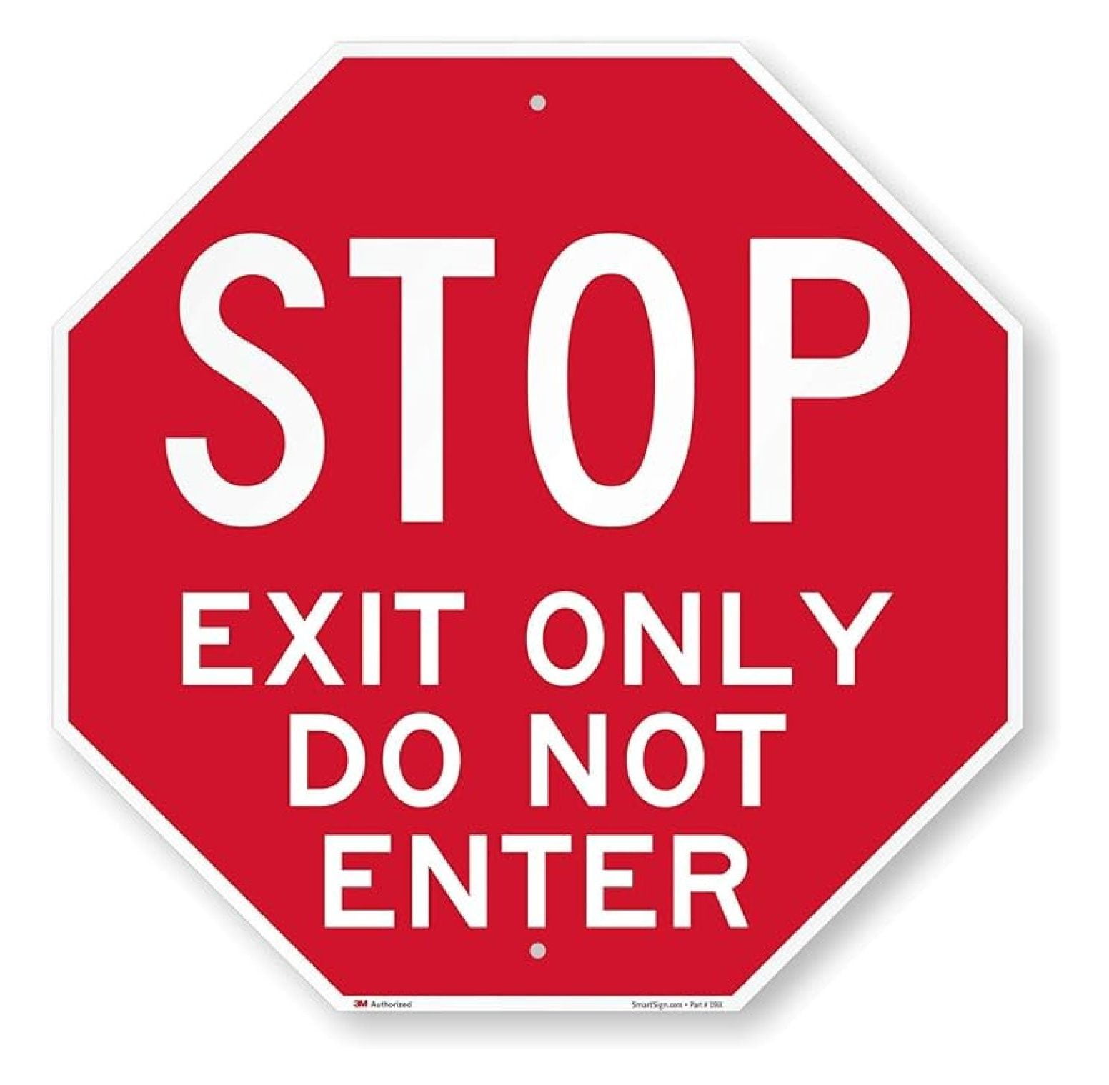 - K-2181-HI-24o24 "Stop - Exit Only, Do Not Enter" Sign | 24" x 24 ...