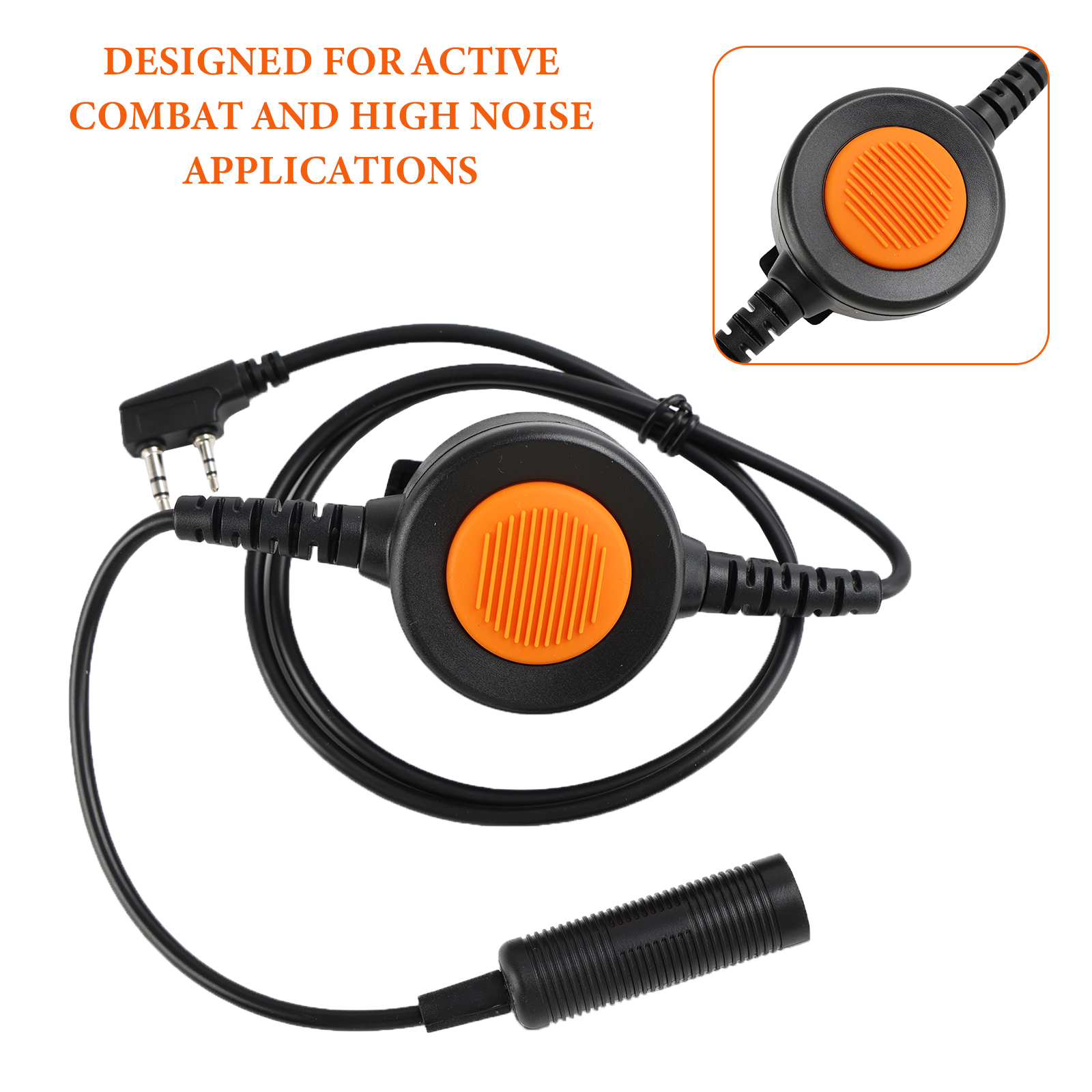 K-326 Orange Round PTT IP65 Waterproof For Kenwood TK-208 TK-220 TK-240 ...