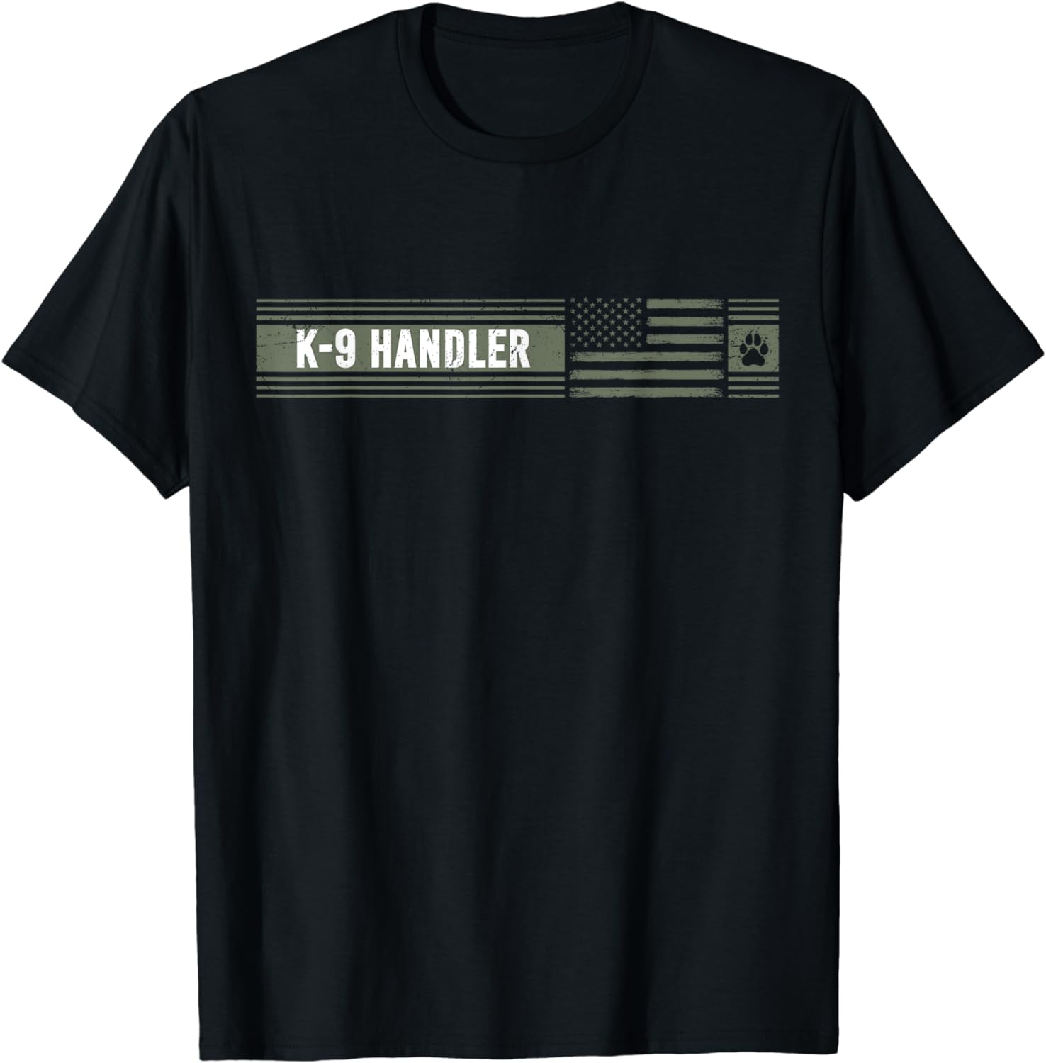 K-9 Handler K9 Unit Gift | Distressed | American Flag T-Shirt - Walmart.com
