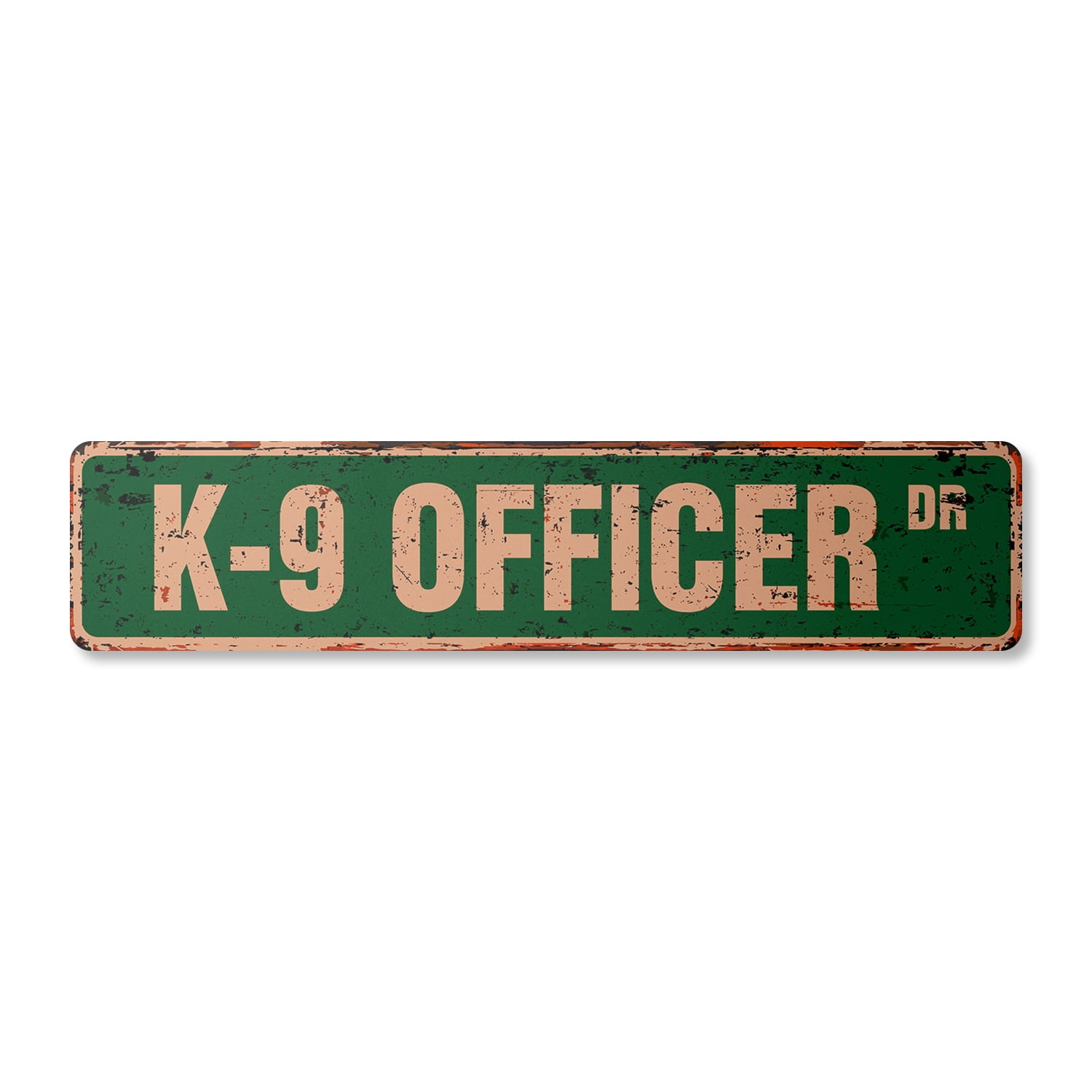 K-9 OFFICER Vintage Plastic Street Sign dog police german shepherd k9 ...