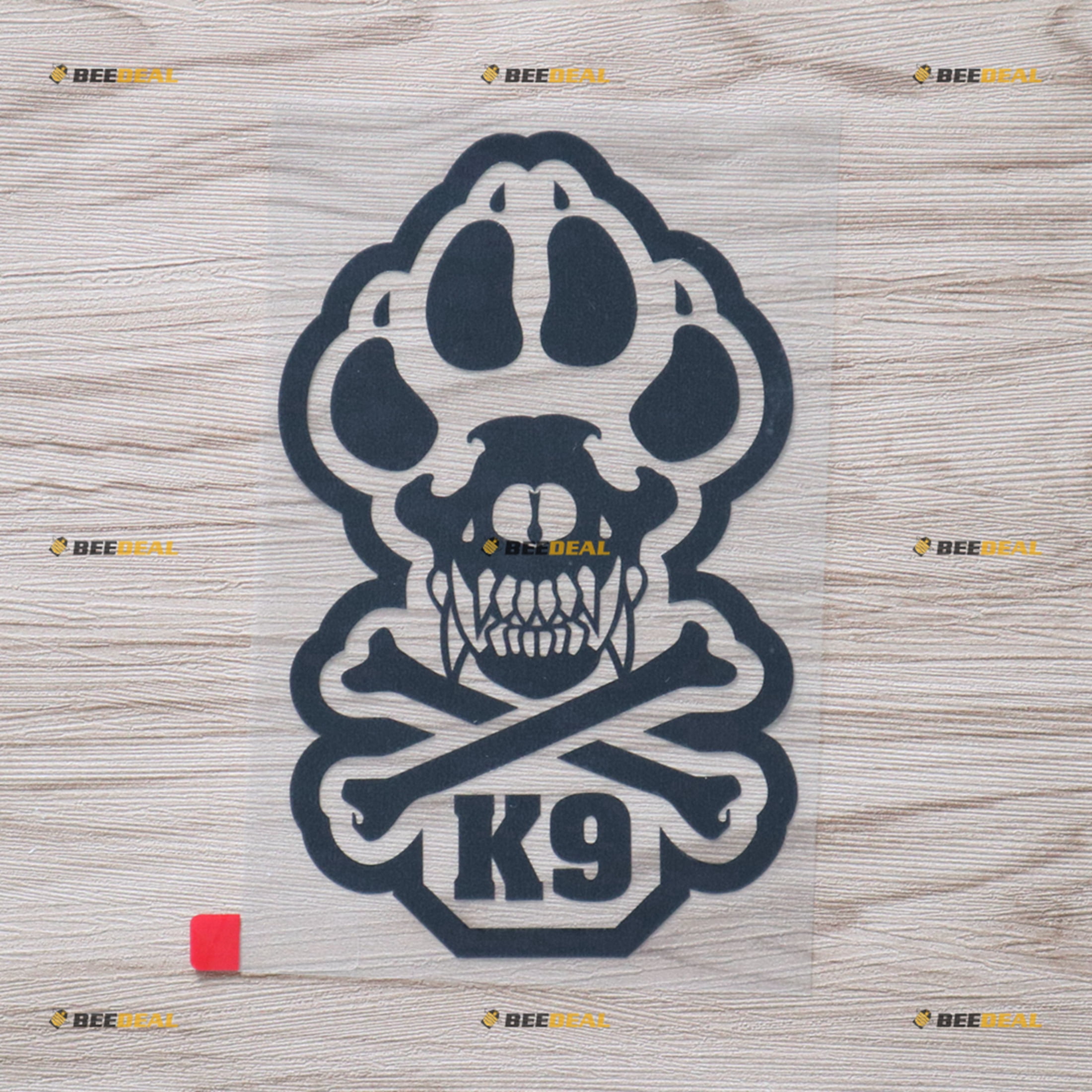 K-9 Unit Decal Sticker Vinyl K9 Police Dog Paw Bone - Black 4 Inches ...