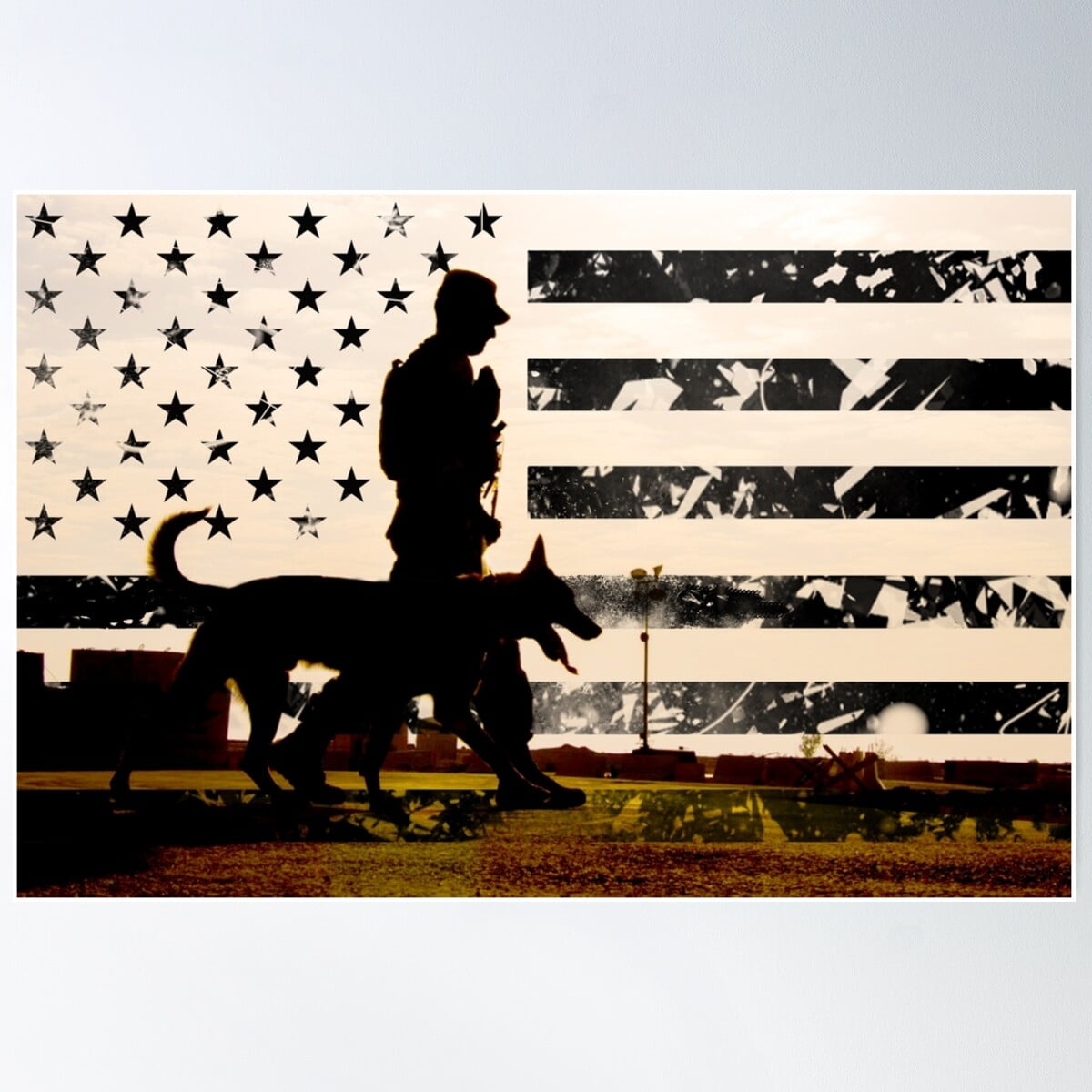 K-9 Working Dog Handler Poster Wall Art, Modern Wall Decor For Living Room Bedroom, 16x24 ...