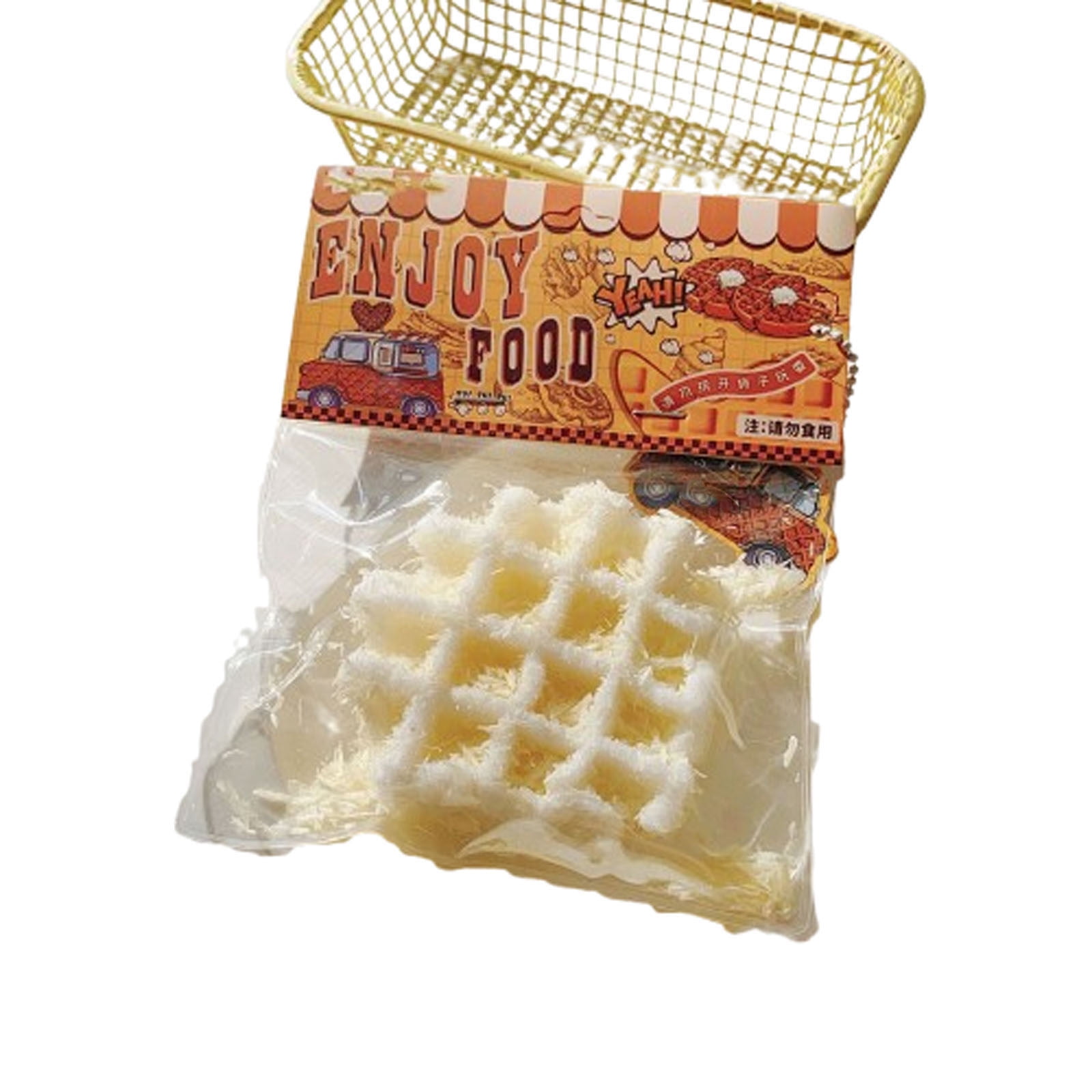K-953 Milk Waffle Food Play Pinch Toy Decompression Extractor Sensory ...