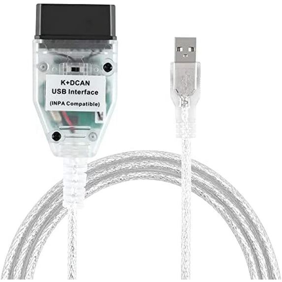 K+CAN K+DCAN Car Diagnostic Tool Cable OBD USB Interface with Switch for BMW with FT232RL NCS ...