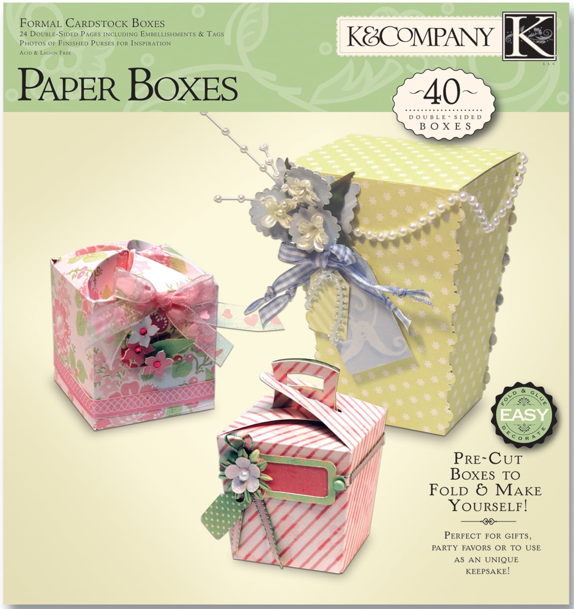K&CO Paper Crafting Pad-Formal Cardstock Boxes, Makes 40, Pk 1, K ...