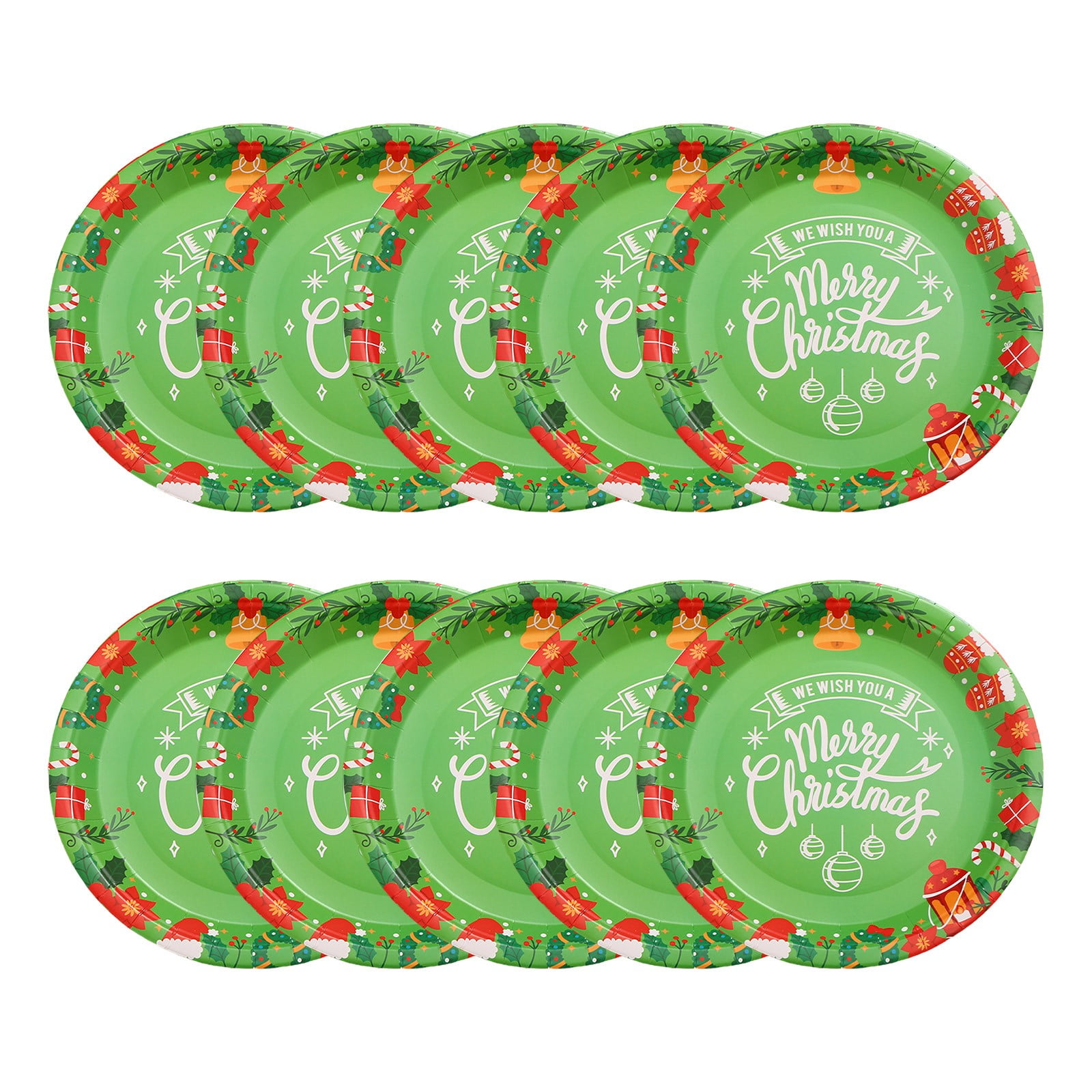 K Christmas Party Decorations Disposable Dinner Plates Cartoons Santa ...