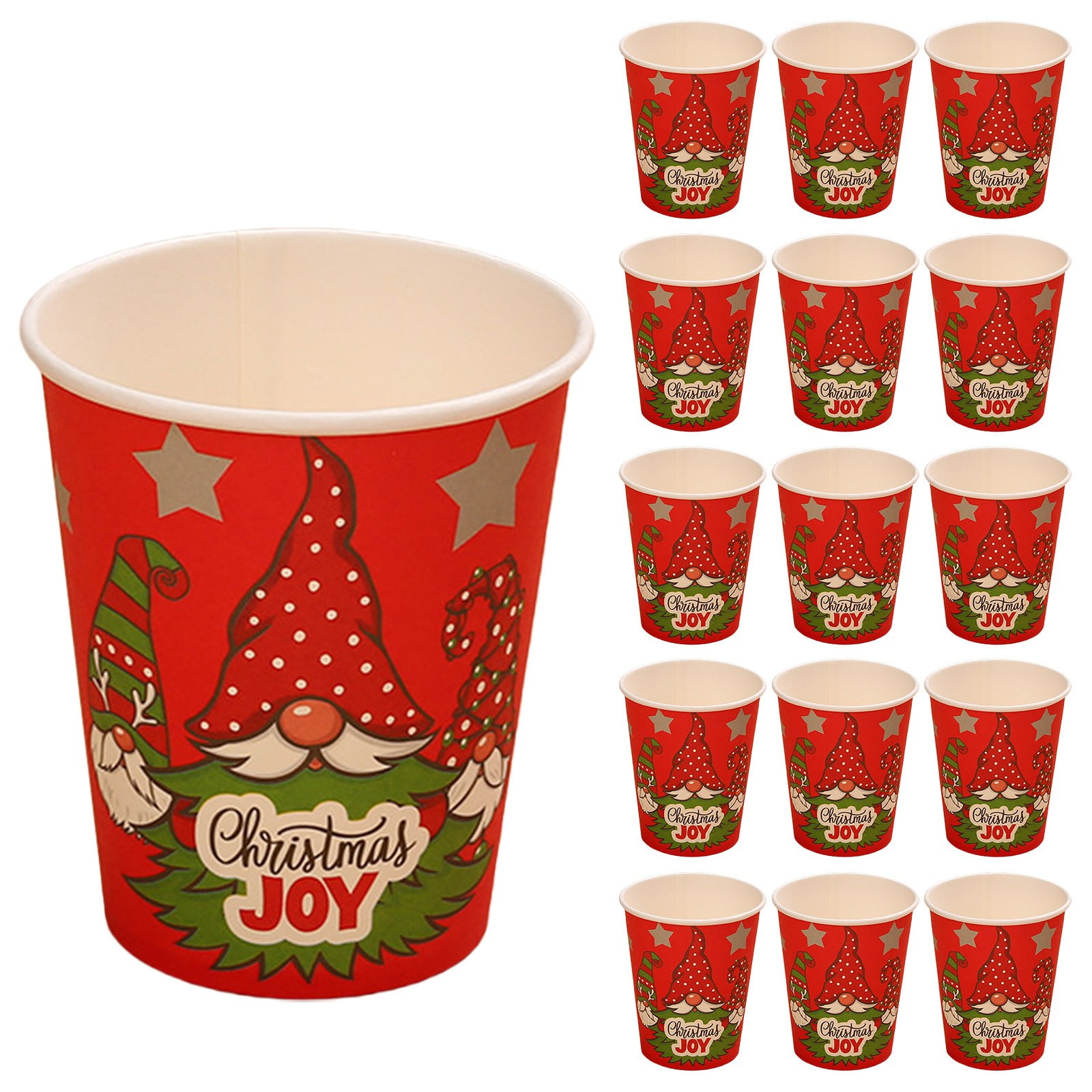 K Christmas Party Disposable Paper Cups Cartoon Santa Claus Design For ...