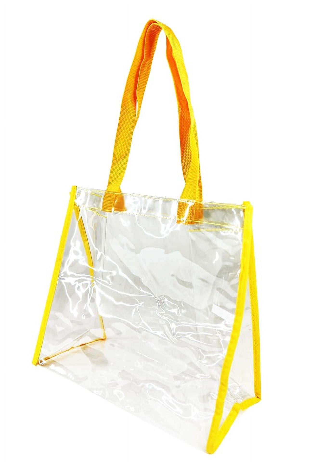 K-Cliffs 12" Stadium Approved Clear PVC Tote Transparent Bag, Unisex ...