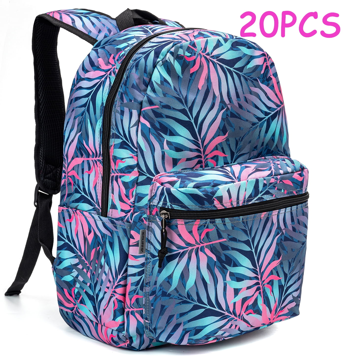 K-Cliffs 18" Classic School Backpack Palm Tree Print Student Bookbag ...