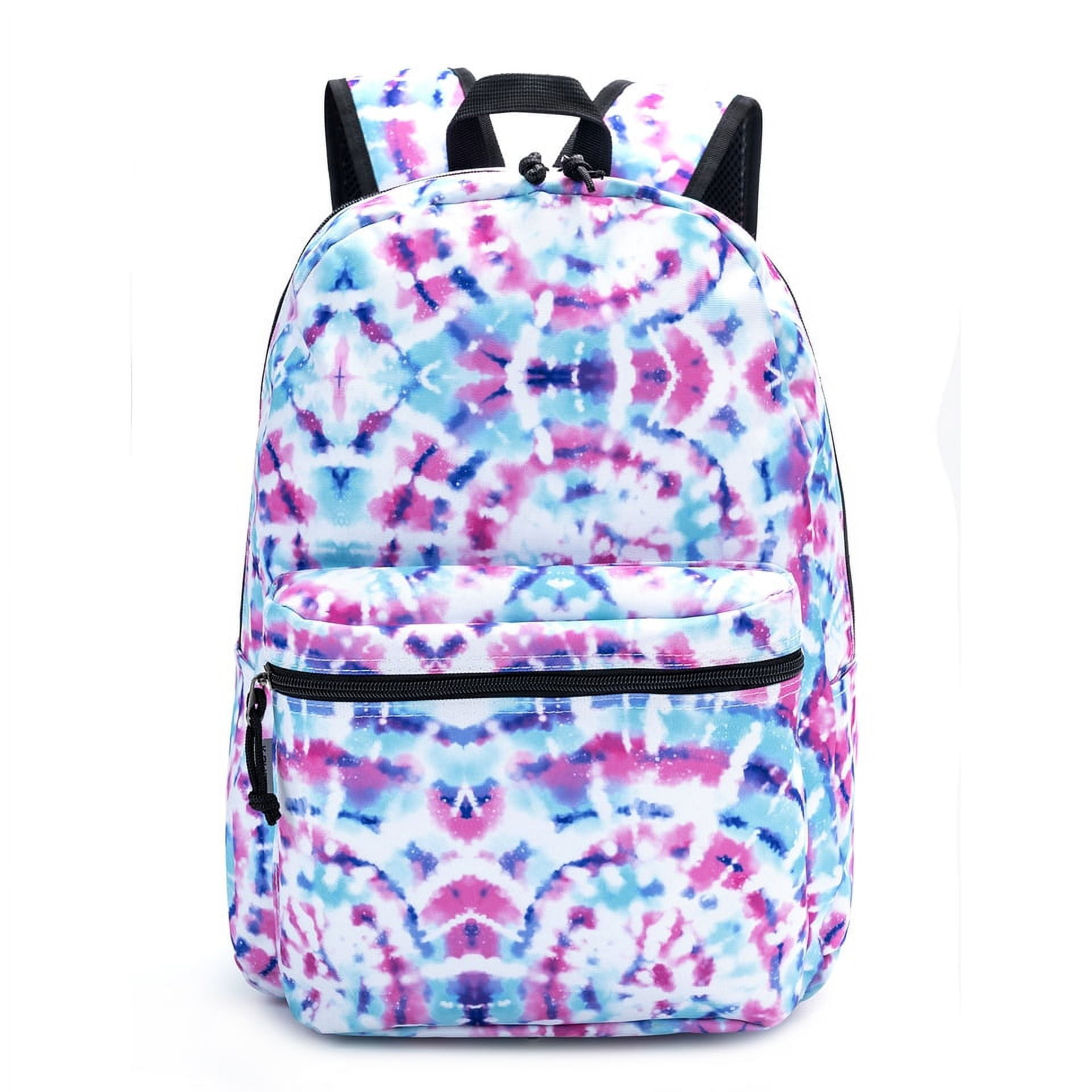 K-Cliffs 18" Pastel Print School Backpack Simple, Travel Daypack for ...