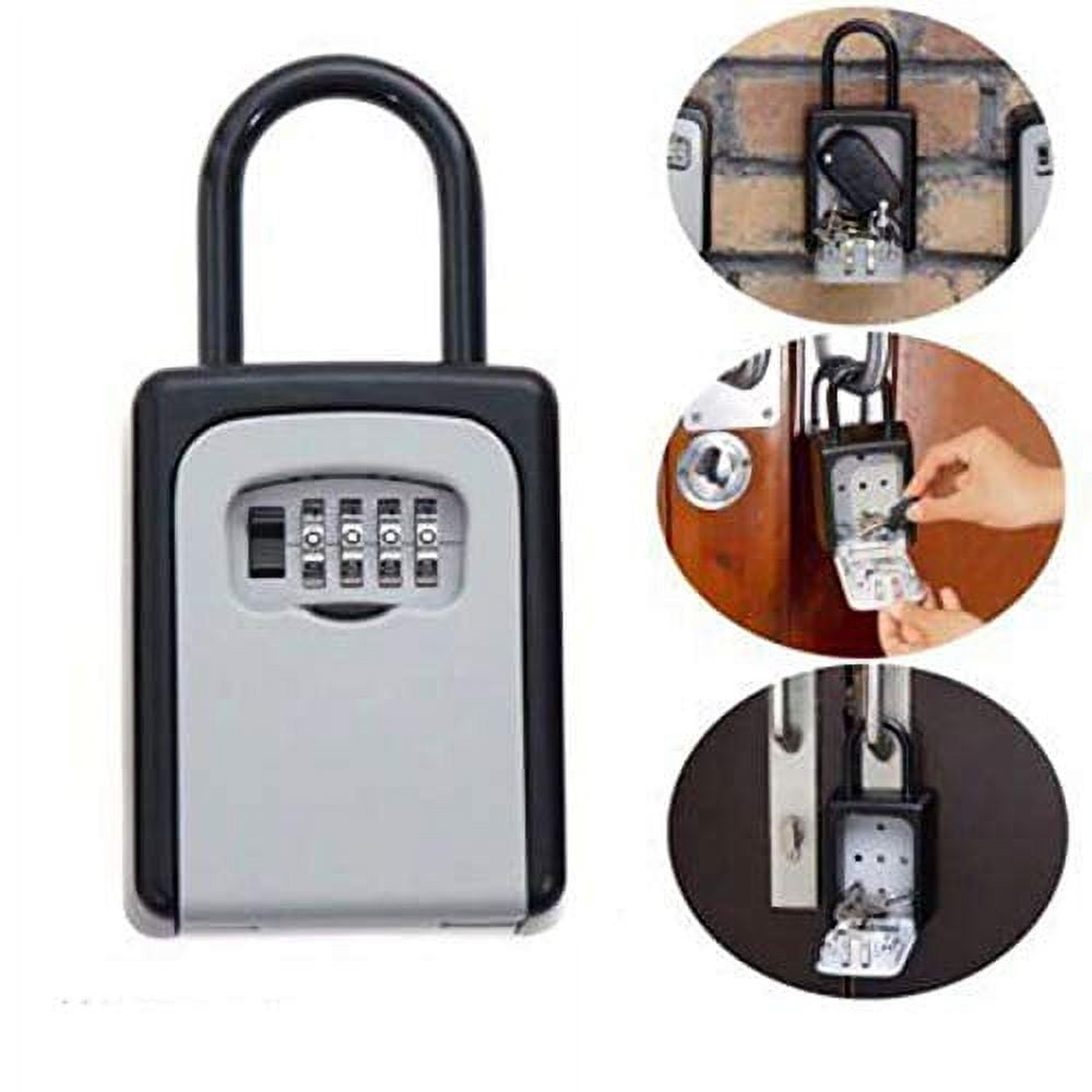 K-Cliffs 2 Pack Heavy Duty Key Lock Boxes 4 Digit Combination Open ...