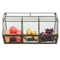 Free Shipping! K-Cliffs 3 Compartment Metal Wire Storage Basket Wall ...