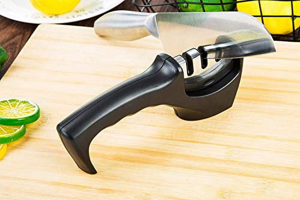 K-Cliffs 3 Stage Knife Sharpener for Kitchen and Straight and Serrated ...