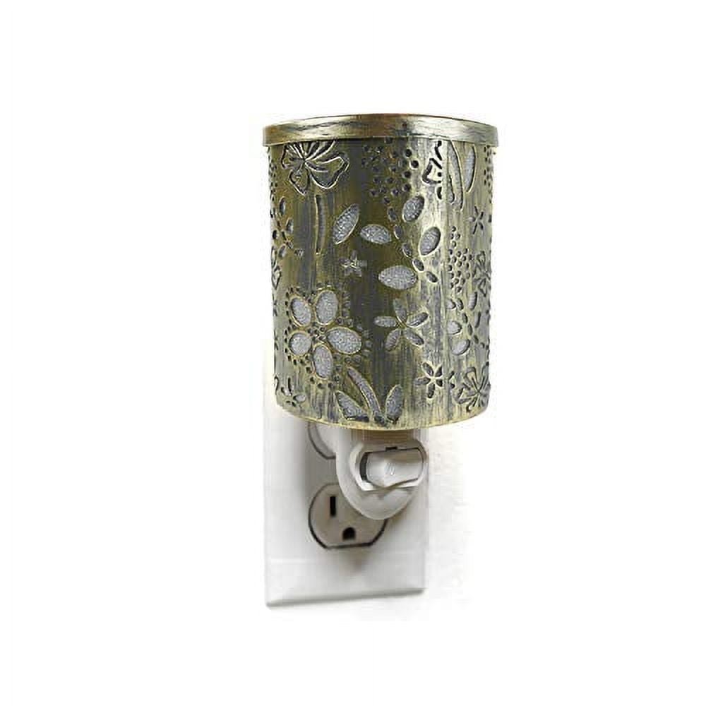 K-Cliffs Bronze Floral Plug-in Fragrance Warmer Diffuser for Scented ...