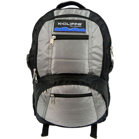 K-Cliffs Dobby Nylon Laptop Backpack Fits 15" Laptop, Grey - Walmart.com