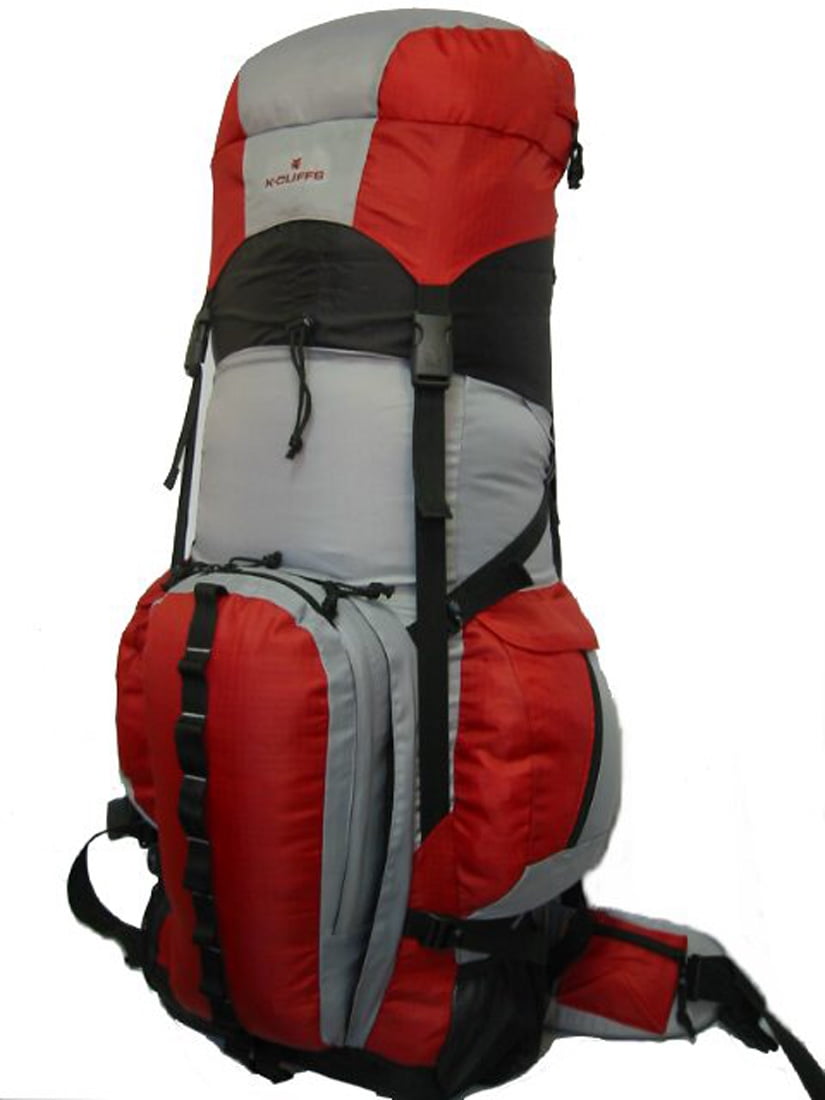 K-Cliffs Expandable Large 6000ci-8000ci Camping Backpack in Red Grey ...
