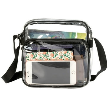 Deago Clear Crossbody Messenger Shoulder Bag with Zipper Closure ...