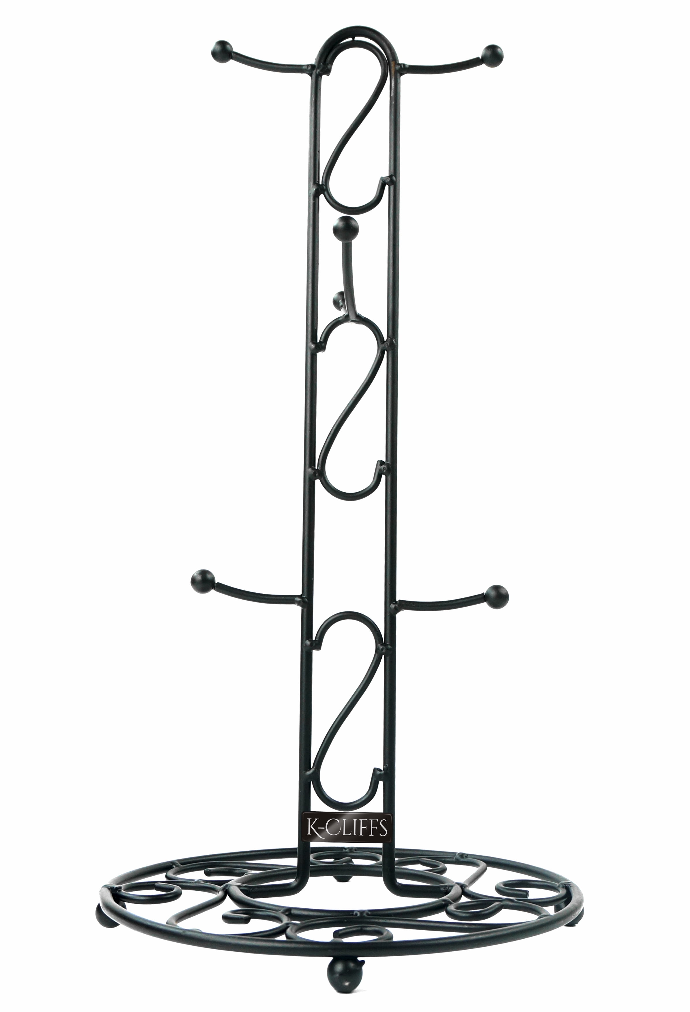 K-Cliffs Metal Coffee Cup Holder - 6-Hook Mug Tree Stand - Walmart.com
