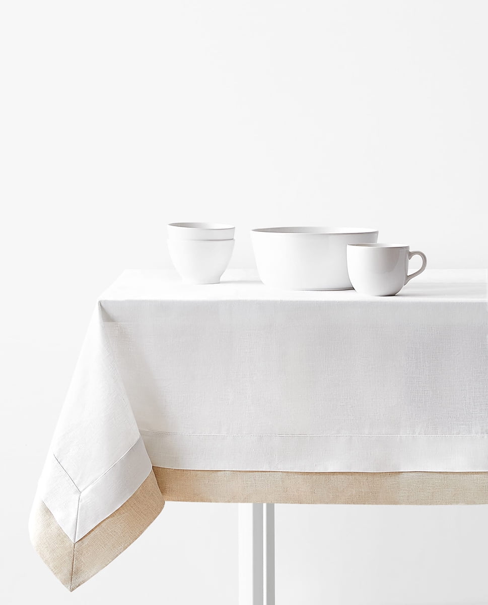K-Cliffs Modern Two-Tone Double Bordered Tablecloth - 72" - Walmart.com