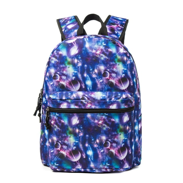 K-Cliffs Unisex 18" Galaxy Printed Backpack Simple Pattern Bookbag ...